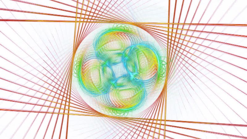 Geometric Abstract Motion with Fractal Particles Twirling. Stock ...