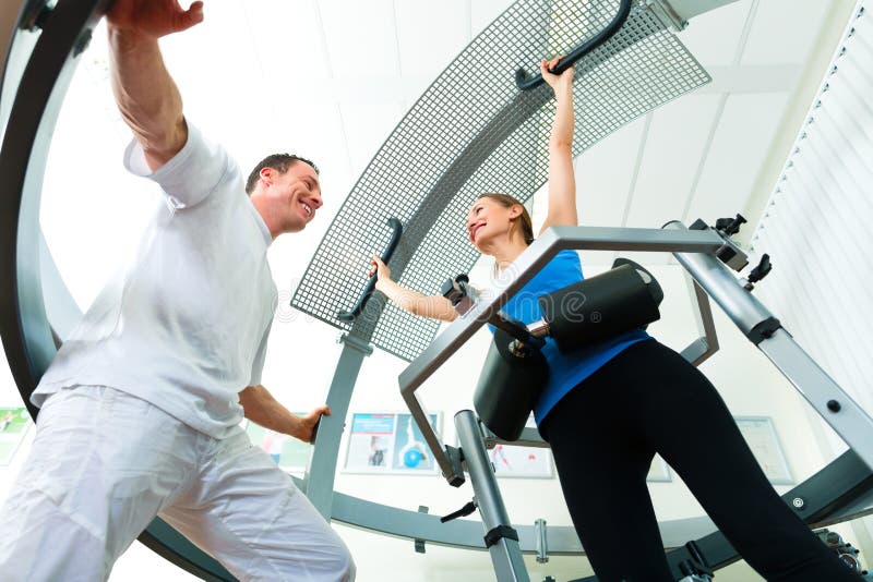 Patient at the Physiotherapy Doing Physical Therapy Stock Photo - Image ...