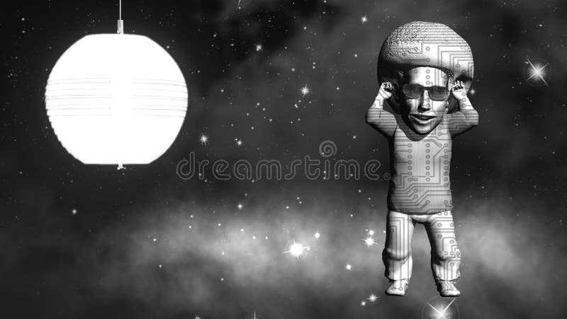 Space Dancer. 3D Rendering. Art. 4K. Stock Illustration - Illustration ...