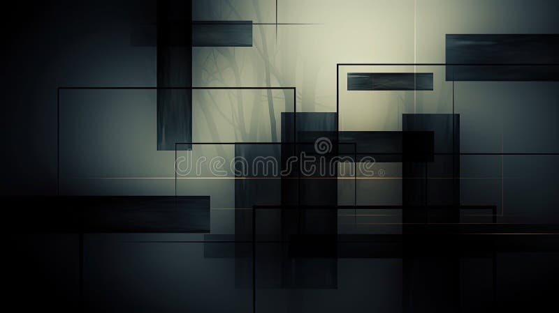 Space dark abstract shapes stock illustration. Illustration of depth ...