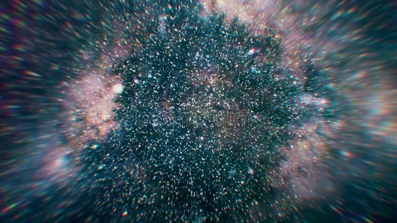 Space Dark Background with Flying Particles, Seamless Loop. Animation ...