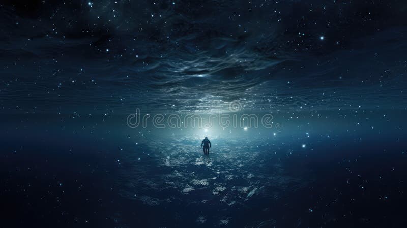 Space dark blue galaxy stock illustration. Illustration of tones ...