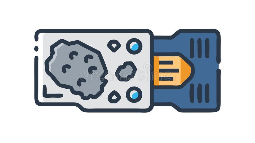 Space Data USB Drive, Geological Information, Meteorite Storage, Flat ...