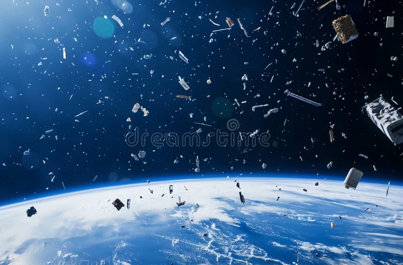 Space Debris Orbiting Earth Stock Photo - Image of issue, cosmos: 311863372