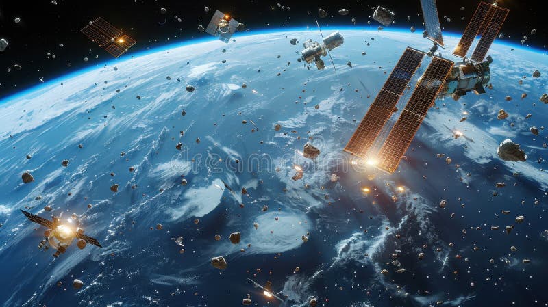 Space Debris Threatening Planet Earth . the Concept of Global Pollution ...