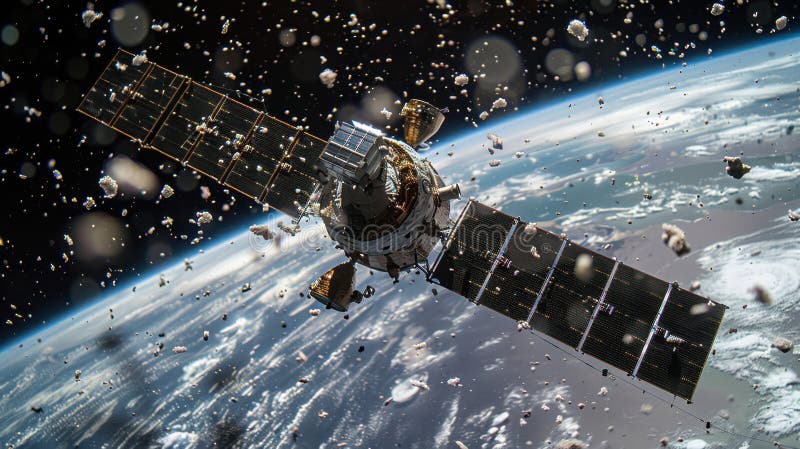 Space Debris Threatening Planet Earth . the Concept of Global Pollution ...