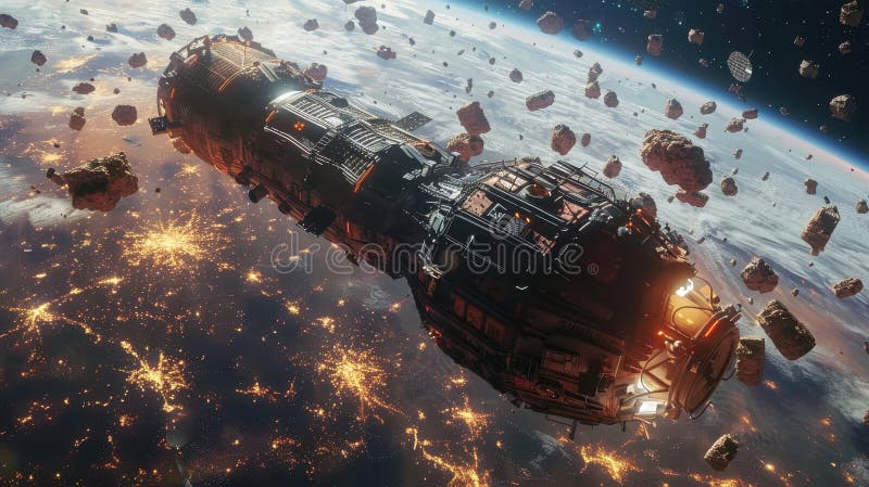 Space Debris Threatening Planet Earth . the Concept of Global Pollution ...