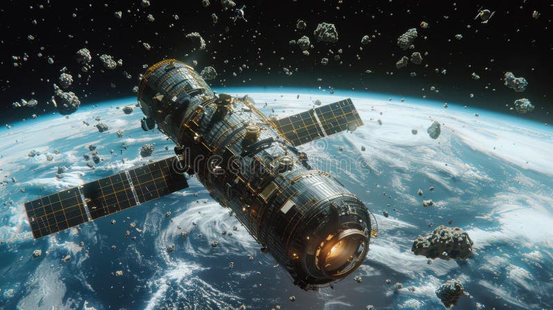 Space Debris Threatening Planet Earth . the Concept of Global Pollution ...