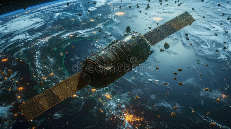 Space Debris Threatening Planet Earth . the Concept of Global Pollution ...