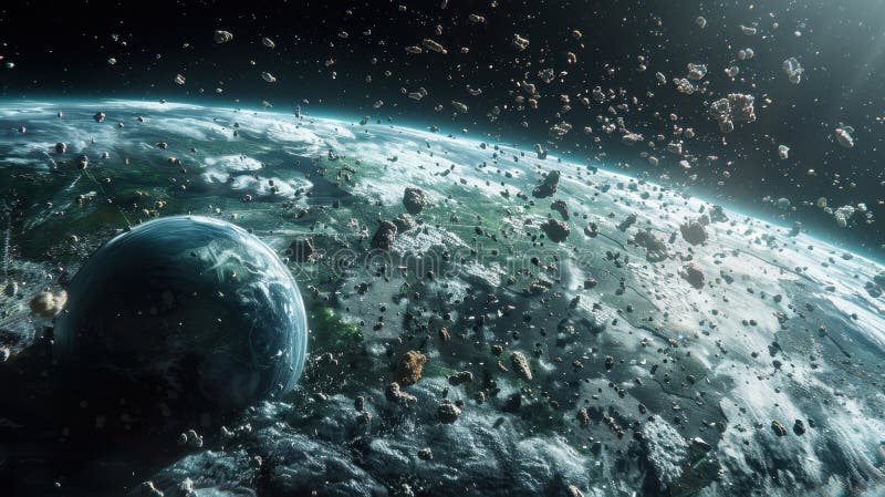 Space Debris Threatening Planet Earth . the Concept of Global Pollution ...