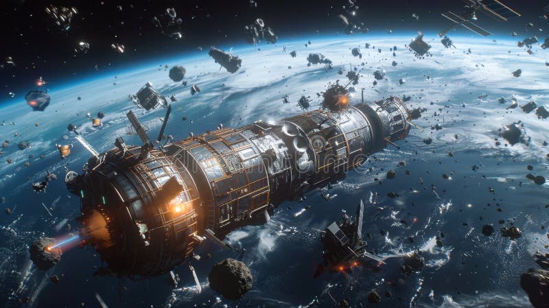 Space Debris Threatening Planet Earth . the Concept of Global Pollution ...