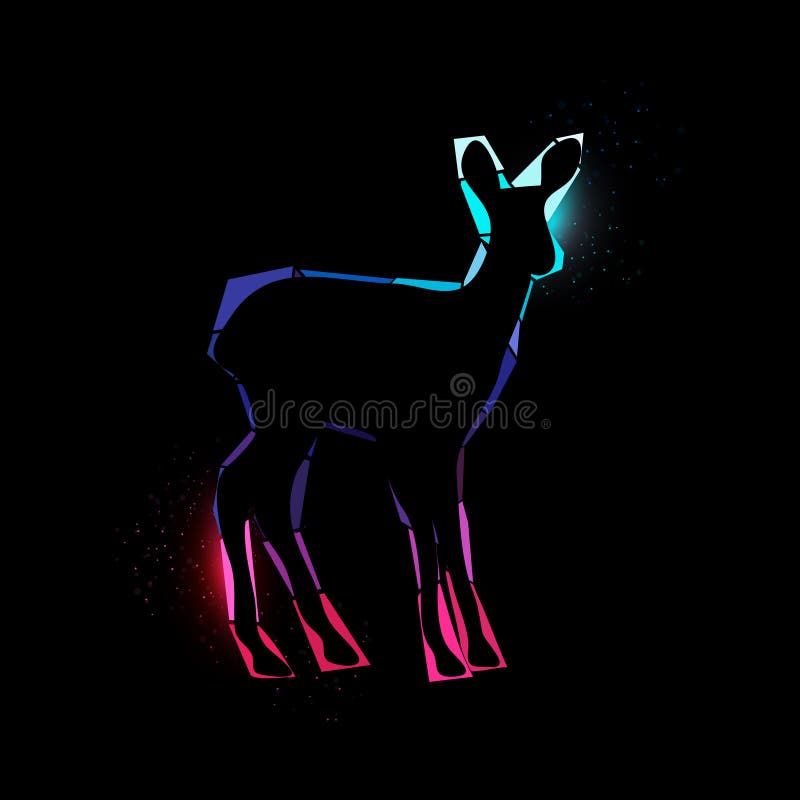 Space deer stock illustration. Illustration of light - 71220747