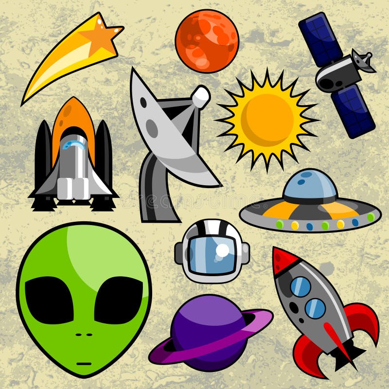 Space design elements stock vector. Illustration of science - 16310792