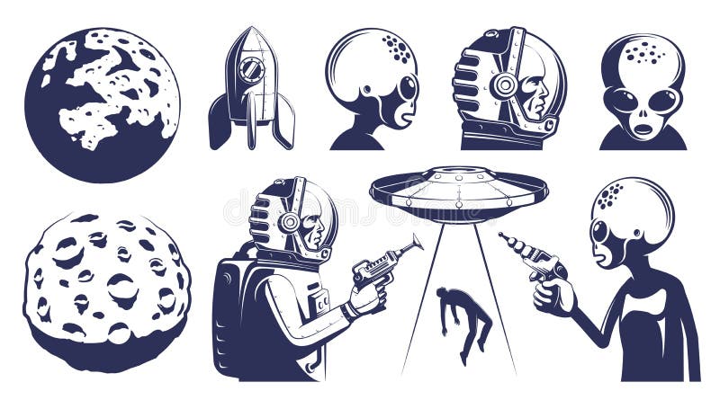 Retro Space Alien Stock Illustrations – 15,021 Retro Space Alien Stock ...