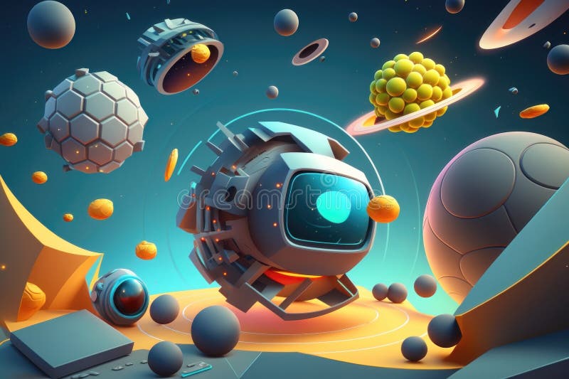 Space Design with Realistic 3d Planets and Space Asteroids and Comets ...