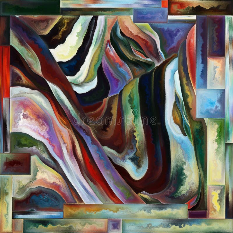 Space Division in Art stock illustration. Illustration of contemporary ...