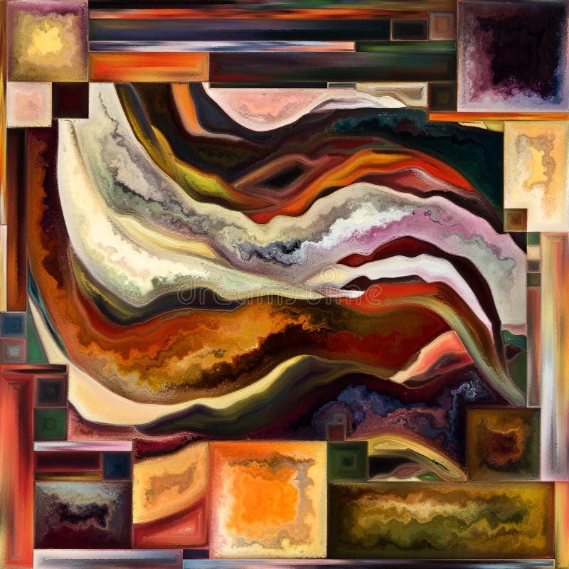 Space Division in Art stock illustration. Illustration of colored ...