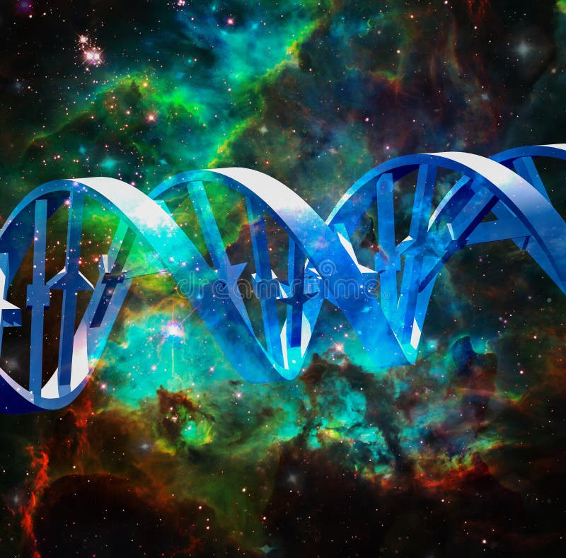 Dna & space stock illustration. Illustration of genetics - 1266505