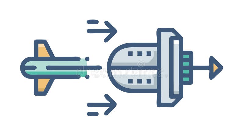 Space Docking Station Icon for Sci-Fi Connectivity and Network Concepts ...
