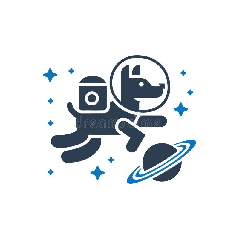 Space Dog Adventures Icon stock vector. Illustration of logo - 373774999
