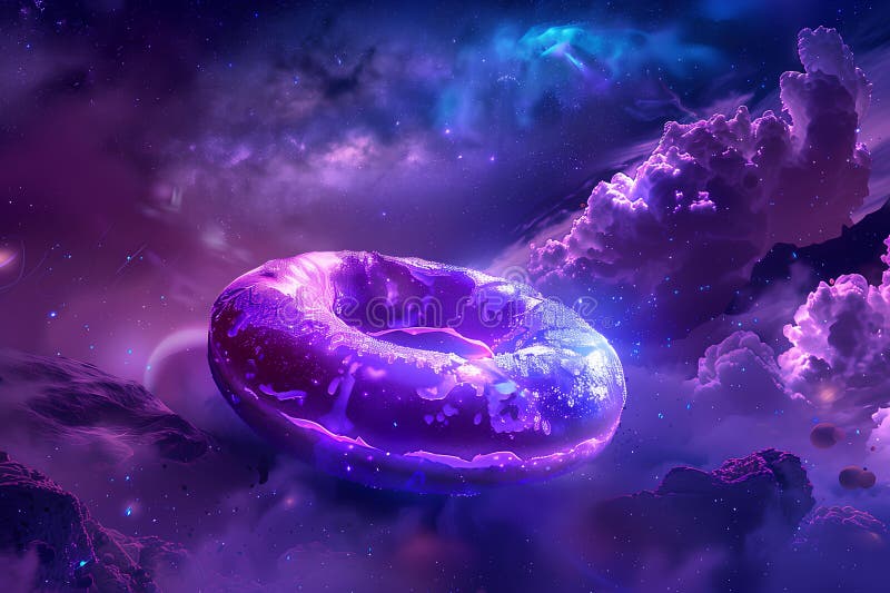 Space donut. Donut Empire stock illustration. Illustration of food ...