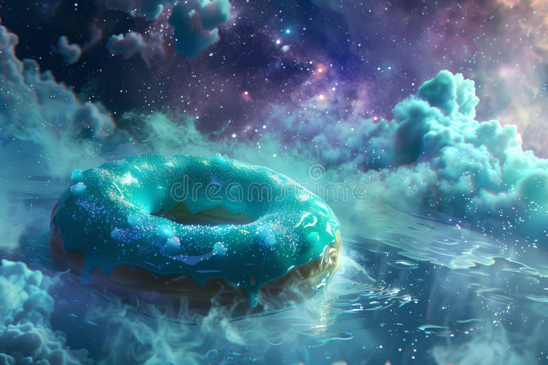 Space donut. Donut Empire stock illustration. Illustration of ...