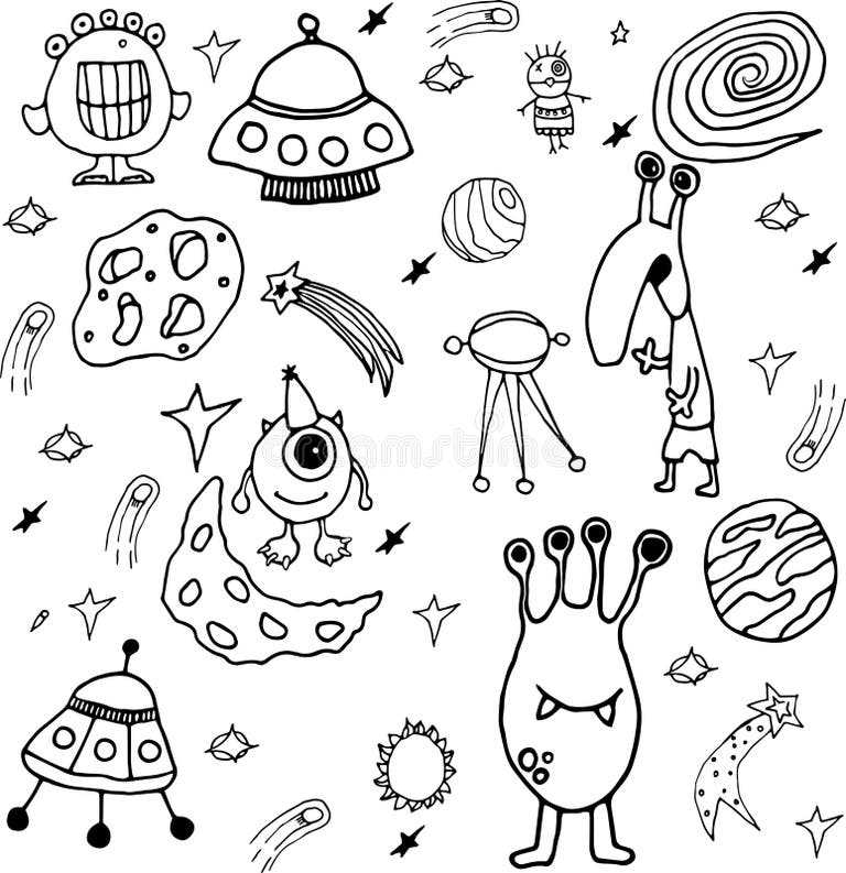 Vector Hand Drawn Illustration Planets Stock Illustrations 3946 Vector Hand Drawn