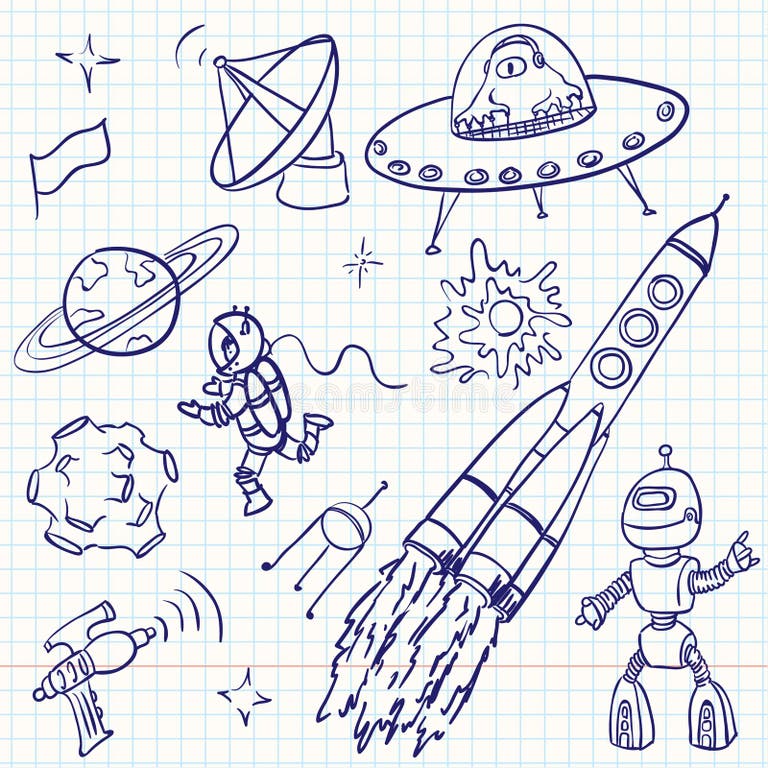 Space Doodles Stock Illustrations – 9,525 Space Doodles Stock ...