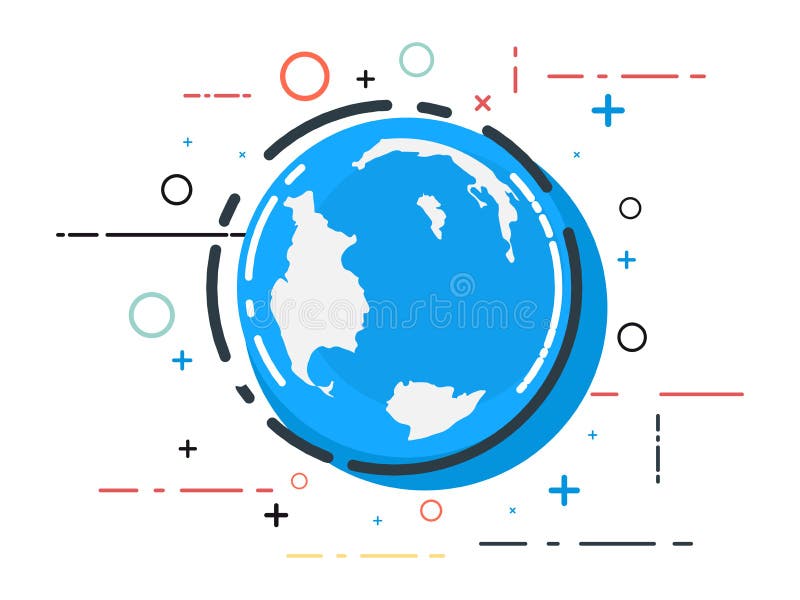 100 earth icons set red stock vector. Illustration of flower - 96628236