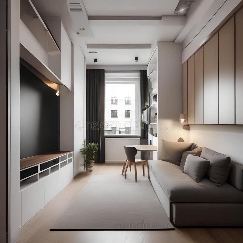 A Space-efficient Studio Apartment with Modular Furniture, Sliding ...
