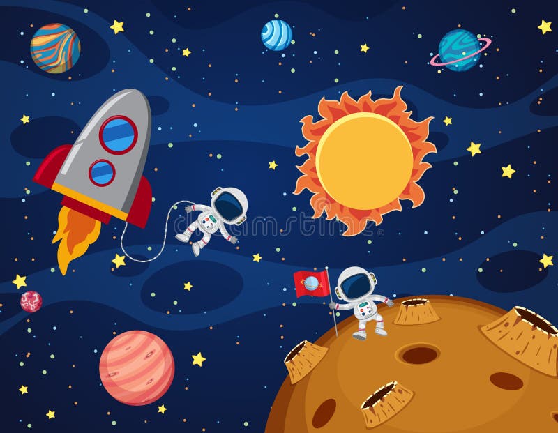 Space Element in Space Background Stock Vector - Illustration of ...
