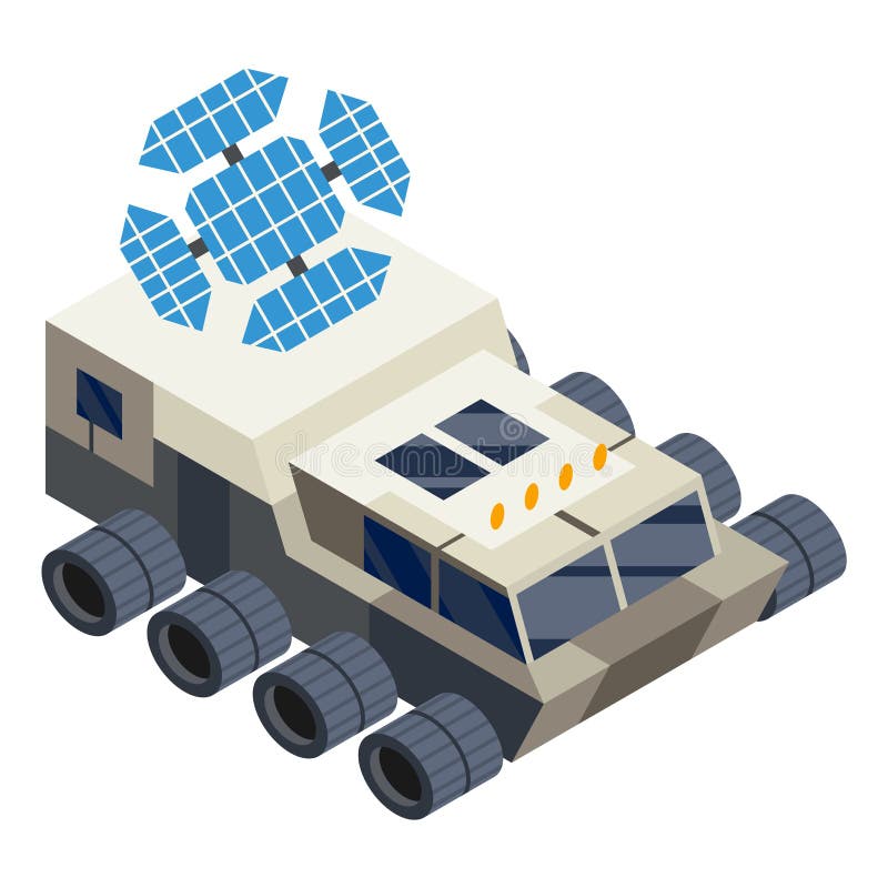 Space Element Isometric. Lunar Rover, Space Exploration Image Stock ...
