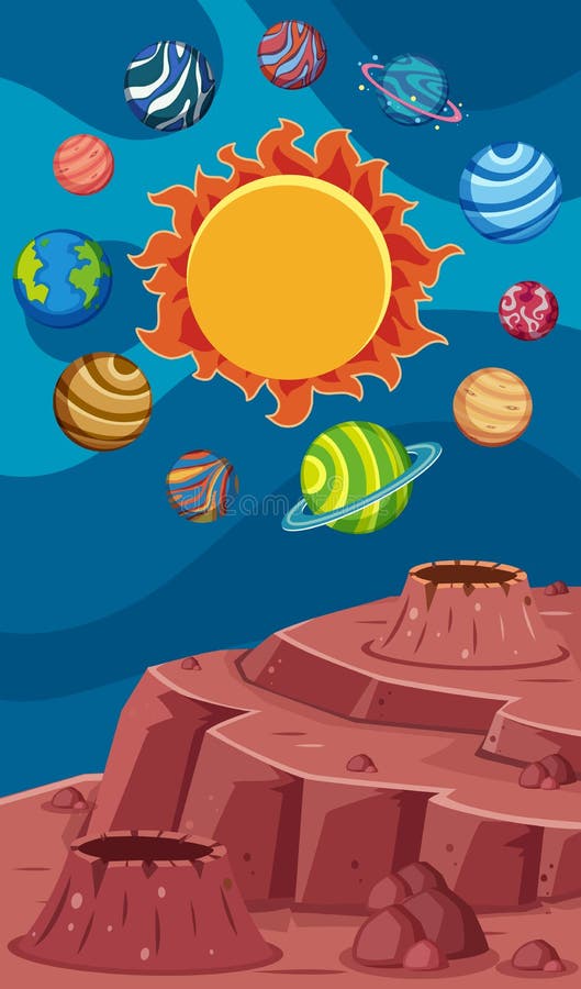 A space element template stock vector. Illustration of jupiter - 137007931
