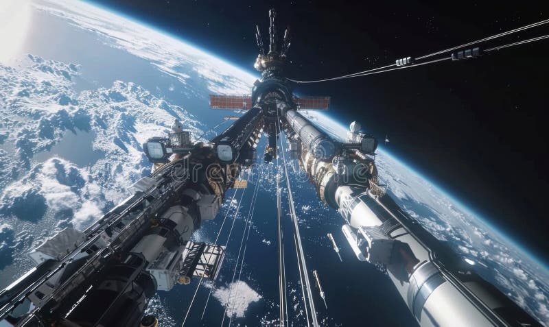 A Space Elevator Extending from Earth To a Geostationary Orbit Station ...