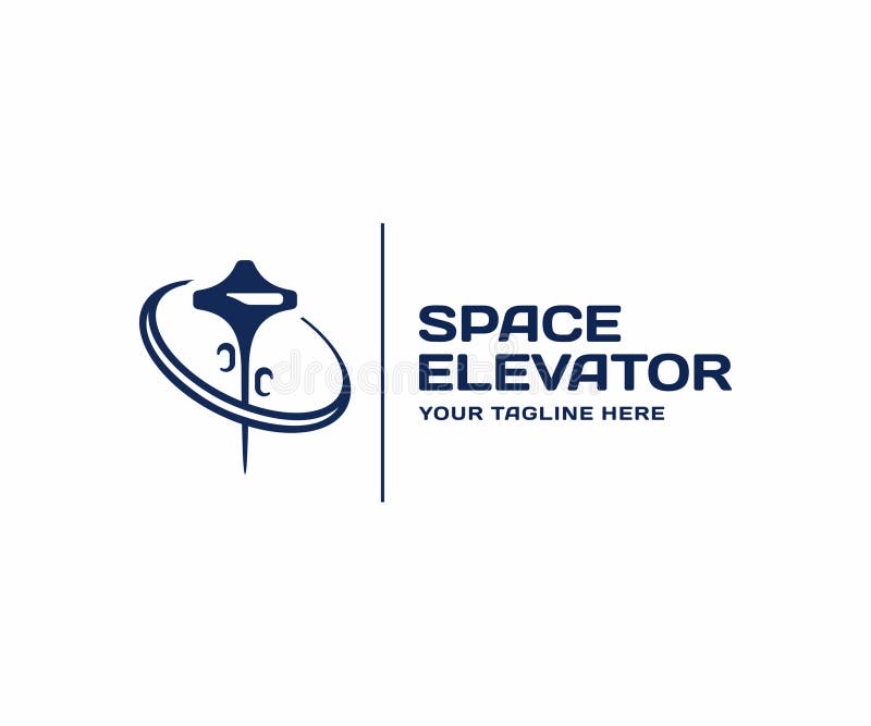 Space Elevator Logo Design. Non-rocket Space Launch Vector Design ...