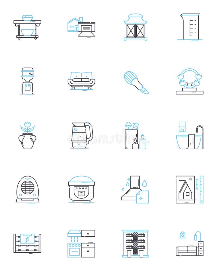 Space Embellishment Linear Icons Set. Stellar, Galactic, Cosmic ...