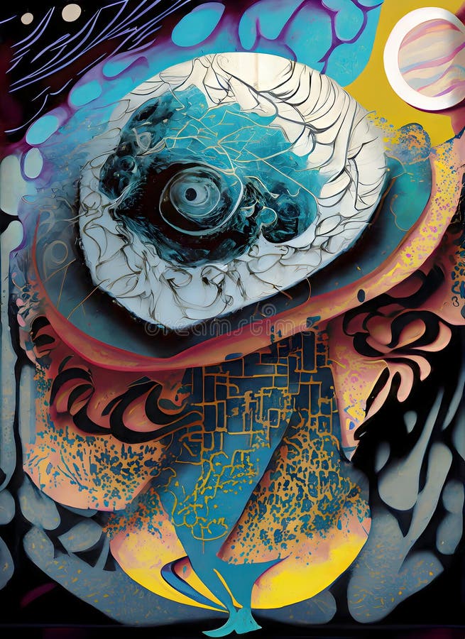 Space Emotive Eyes and Movement Flow, Texture and Layers, Generative AI ...