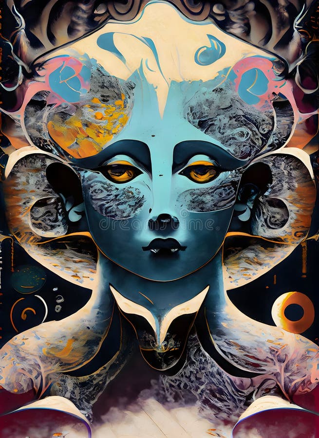 Space Emotive Eyes and Movement Flow, Texture and Layers, Generative AI ...