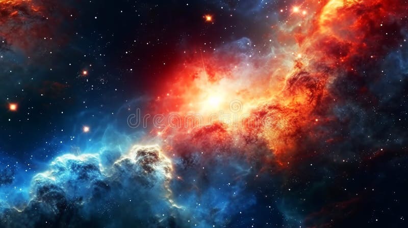 Space Epic Realistic Galaxy Illustration Space Stock Illustration ...