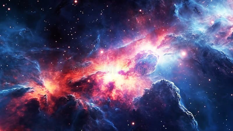 Space Epic Realistic Galaxy Illustration Space Stock Illustration ...