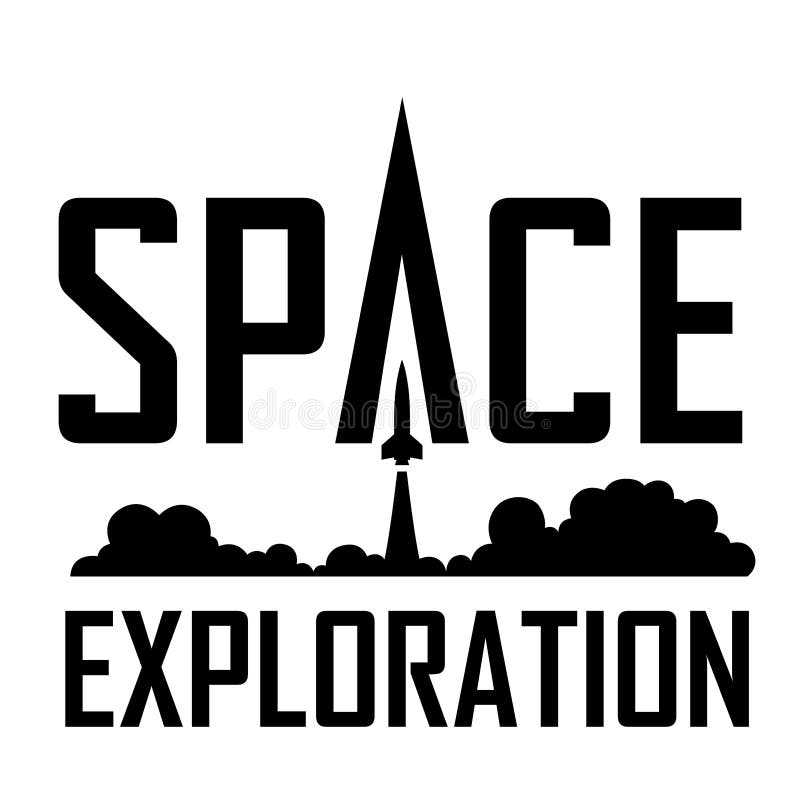 Space Exploration Black Logo Stock Vector - Illustration of orbit ...