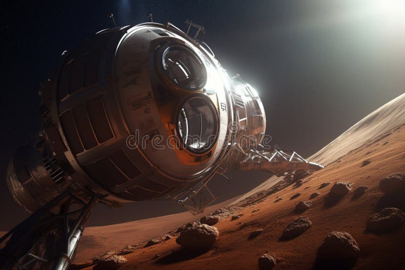 Space Exploration - Conceptual Illustration of a Spaceship. Generative ...