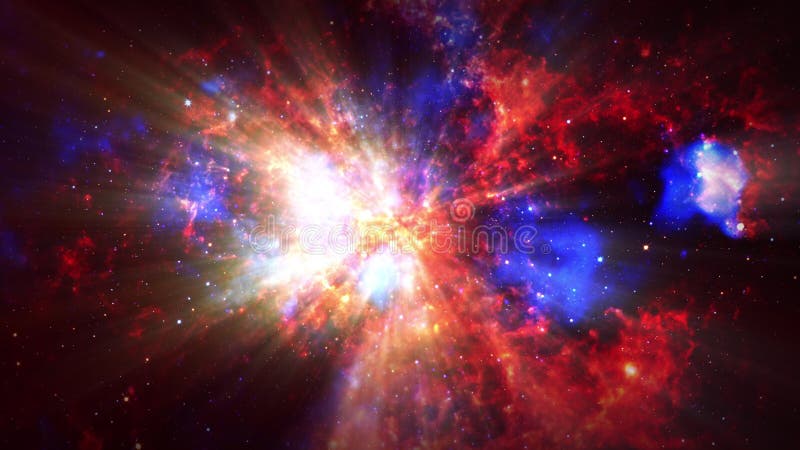 Space Exploration Galaxy Starlight Orange Blue Stock Video - Video of ...