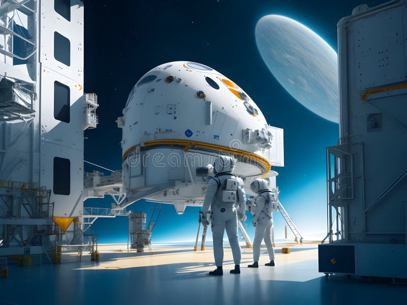 Space Exploration and Innovation Scene at a Space Research Facility ...