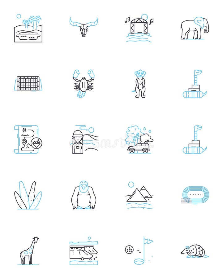 Space Exploration Linear Icons Set. Astrobiology, Exoplanet ...