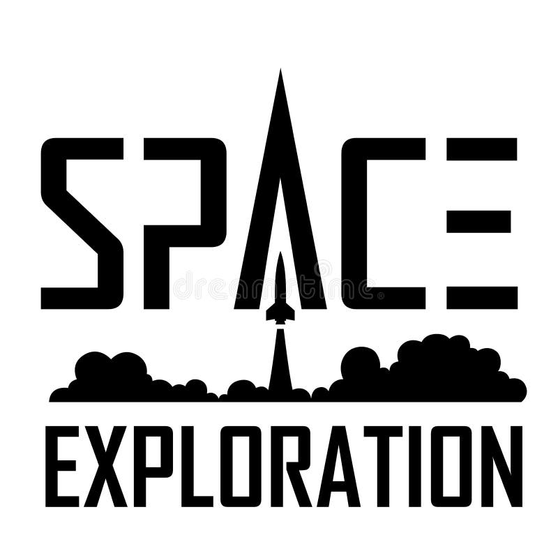 Space Exploration Logo with Super Futuristic Text Stock Vector ...