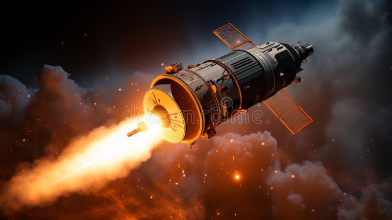 Space Exploration Map of Communication Satellite Signal Transmission ...