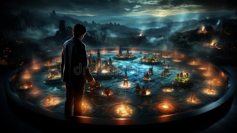 Space Exploration Map of Communication Satellite Signal Transmission ...