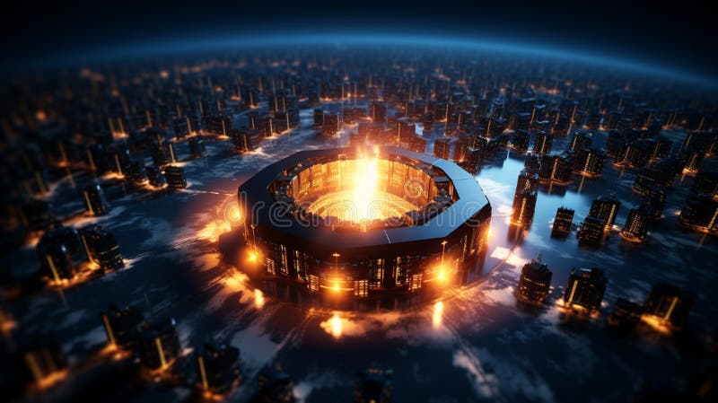 Space Exploration Map of Communication Satellite Signal Transmission ...