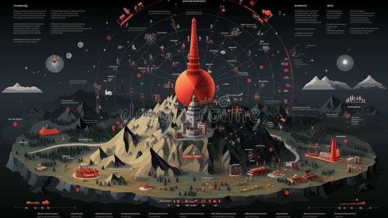 Space Exploration Map of Communication Satellite Signal Transmission ...